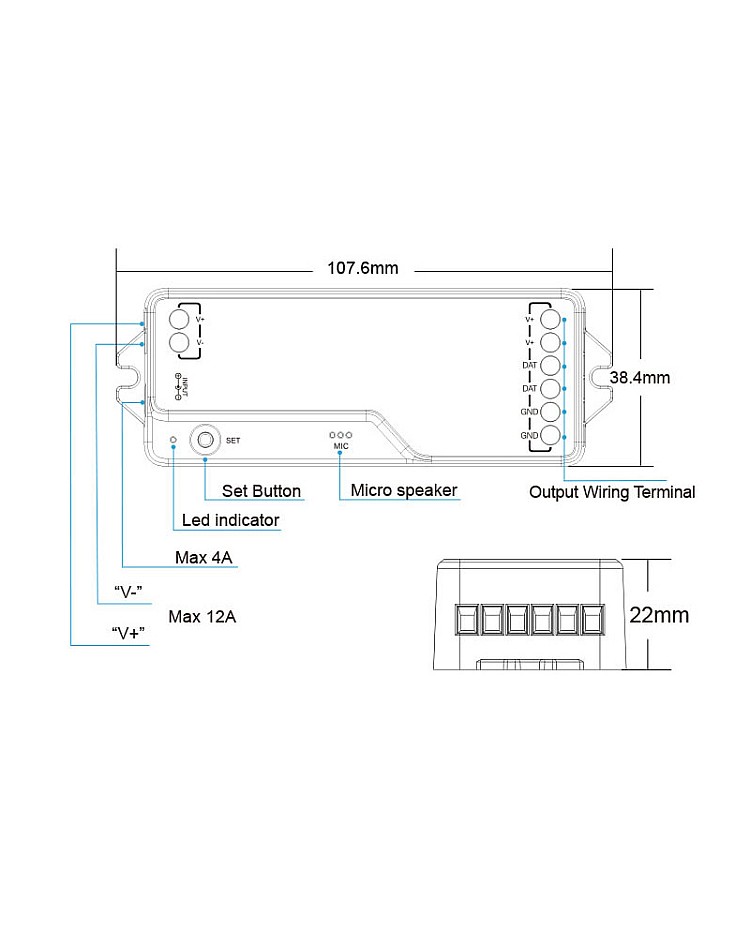 DR04W Tuya WiFi SPI LED Controllers