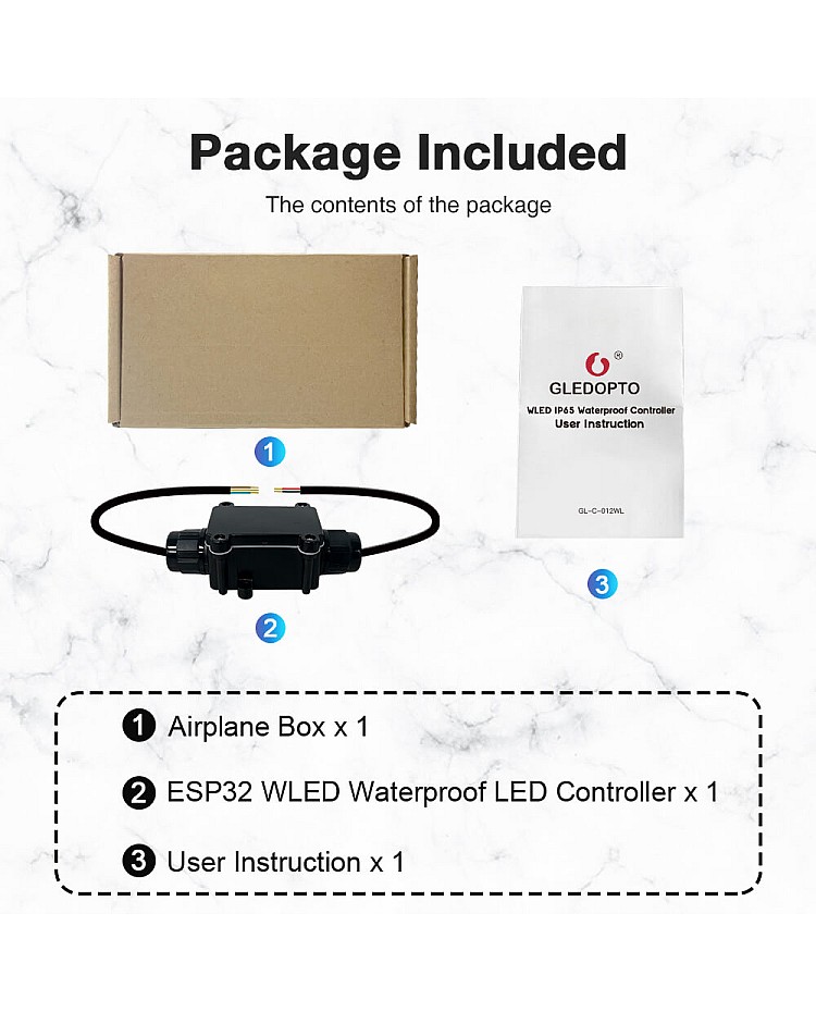 Gledopto Waterproof ESP32 WLED LED Controllers